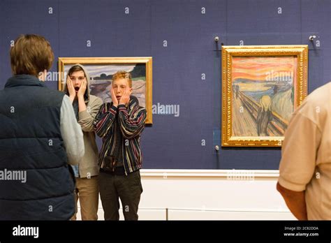 Edvard Munch S The Scream On Display At The National Gallery In Oslo