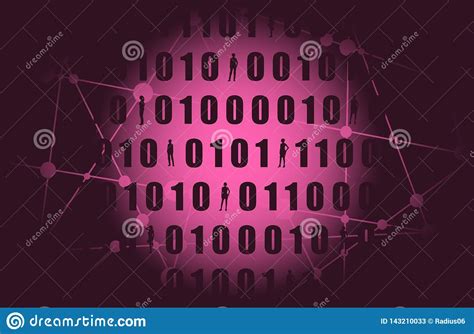binary code backdrop stock vector illustration of computer 143210033
