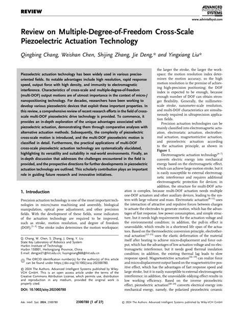 pdf review on multiple‐degree‐of‐freedom cross‐scale piezoelectric