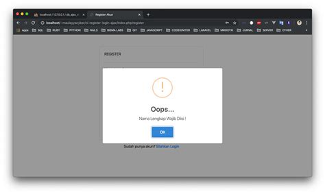Cara Mudah Membuat Login Dan Register Di Codeigniter Dengan Ajax