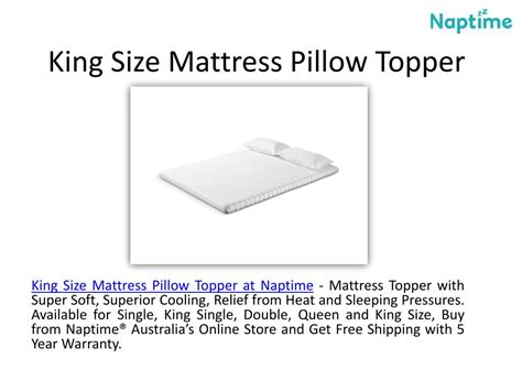 Ppt King Mattress Topper At Naptime Powerpoint Presentation Free