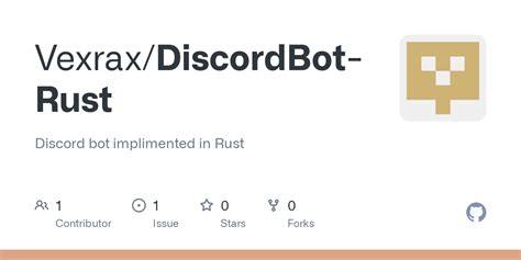 GitHub Vexrax DiscordBot Rust Discord Bot Implimented In Rust
