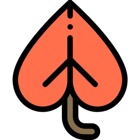 Leaf Detailed Rounded Lineal Color Icon