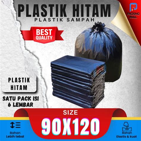 Jual Plastik Sampah Kantong Plastik Plastik Hitam Uk 90x120 Isi 6