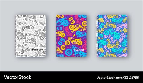 Artistic Notebook Covers Design Royalty Free Vector Image