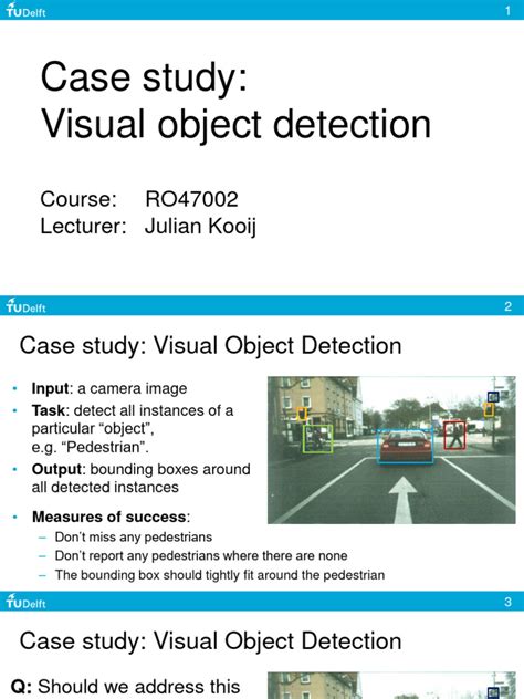 Ro47002 Lecture 2a Case Study Visual Object Detection Pdf