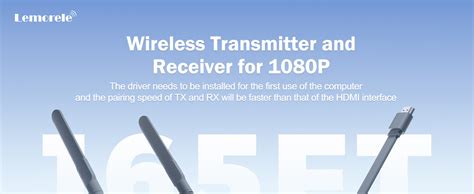 Lemorele G52 Hdmi Port Wireless Transmitter And Receiver Hdmi Vga Extender Display Adapter