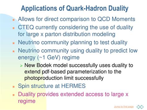 Ppt Quark Hadron Duality Powerpoint Presentation Free Download Id1151718