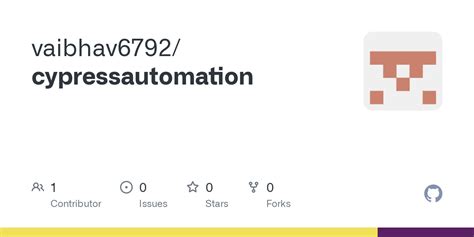 Github Vaibhav6792cypressautomation