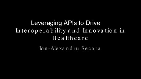 Apidays New York 2023 Leveraging Apis To Drive Interoperability And Innovation In Healthcare