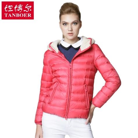 坦博尔冬季短款羽绒服反季清仓女 正品新款 直筒型连帽长袖外套昆仑山的雪狼之天涯
