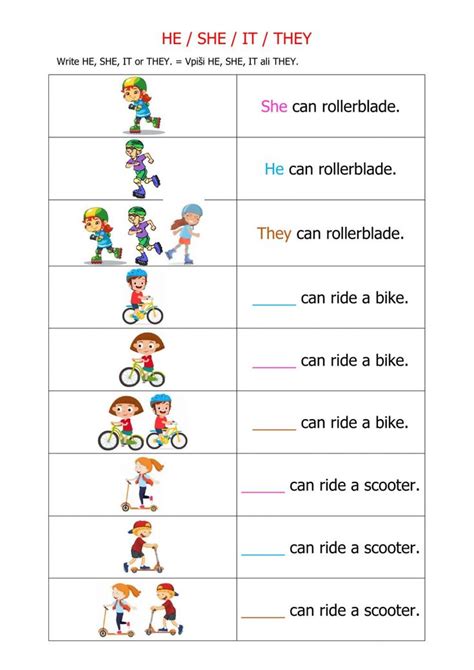 He She It They Worksheet Personal Pronouns English Language Teaching