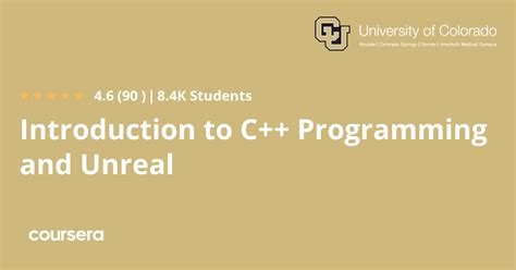 Introduction To C Programming And Unreal Coursya