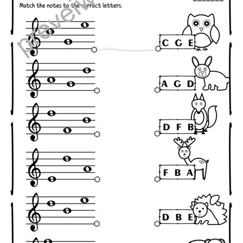 Treble Clef Notes Worksheets Free Worksheets Samples