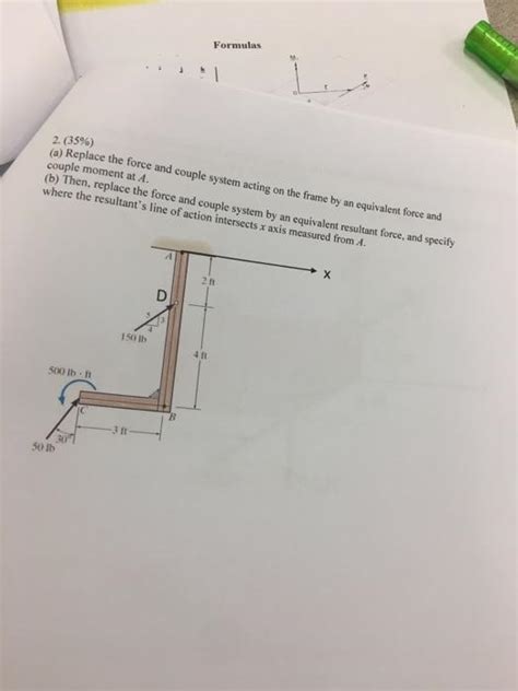 Solved 2 35 A Replace The Force And Couple System Chegg Com