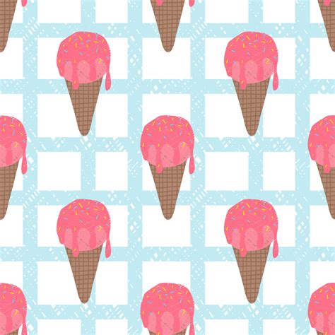Ice Cream Seamless Pattern Vector Art Icons And Graphics For Free