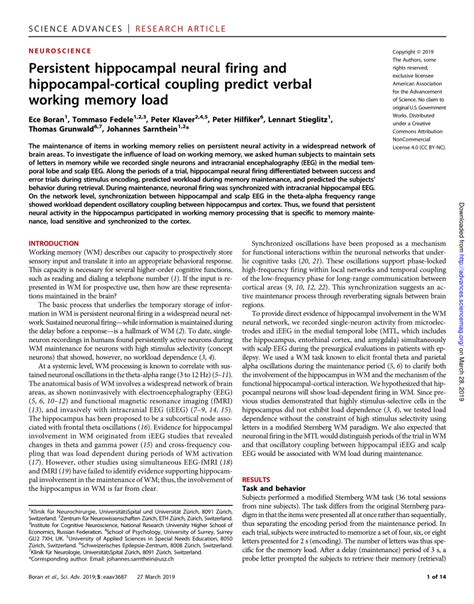 pdf persistent hippocampal neural firing and hippocampal cortical
