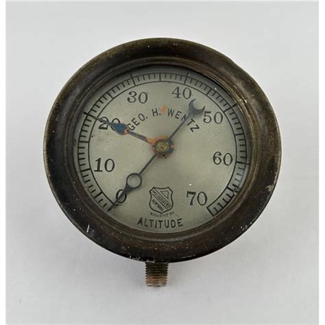 Antique Ashcroft Altitude Gauge Steampunk