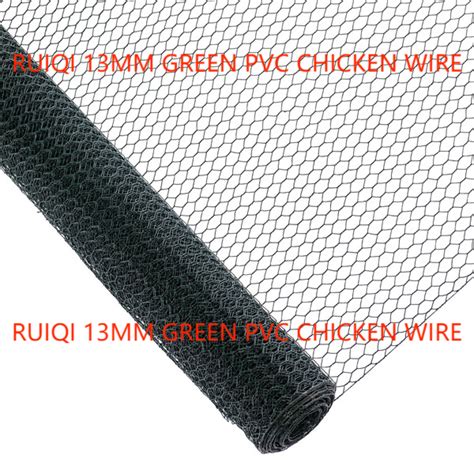 Green Pvc Coated Chicken Wire Mesh Netting 13mm X 1 00mm Ruiqi China Manufacturer Wire