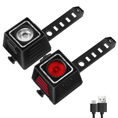 Juego De Luces Para Bicicleta Usb Recargable Para Faros Delanteros Y