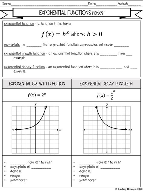 Graph Exponential Function Worksheet Worksheets Library