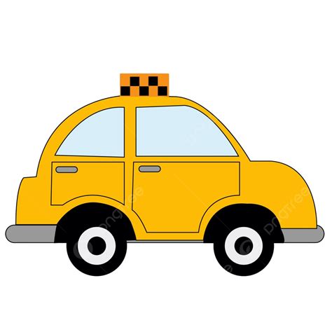 白い背景にベクトル形式で描かれた黄色のタクシー車のイラスト ベクターイラスト画像とpngフリー素材透過の無料ダウンロード Pngtree