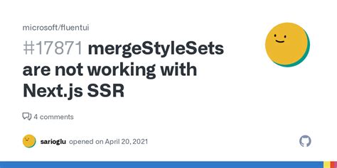 Mergestylesets Are Not Working With Nextjs Ssr · Issue 17871