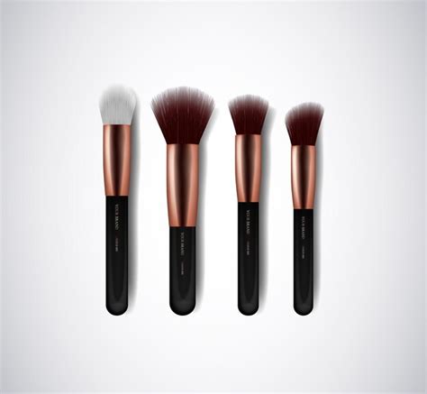 Premium Vector Professional Makeup Brushes Kit For Concealer Powder