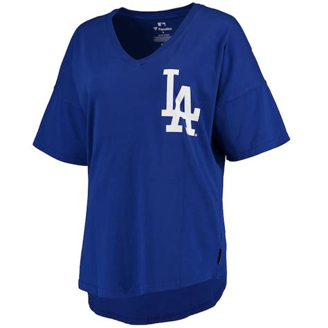 Los Angeles Dodgers Womens Oversized Spirit Jersey V Neck T Shirt