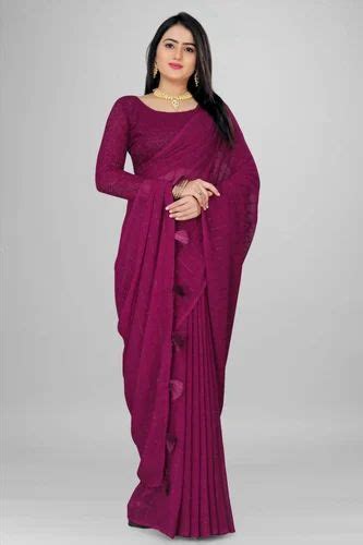 Plain Chiffon Saree At Rs 650 Piece Surat Id 2849537974662