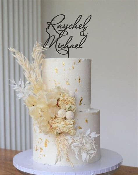 Cake Toppers For Wedding Rustic Wedding Cake Topper Custom Script