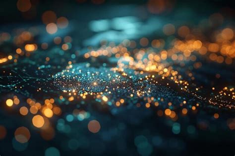 Premium Photo World Map With Circular Particles Background