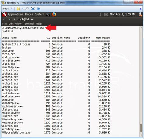 Metasploit MS BackTrack R Establishing A Shell To The Vulnerable Machine