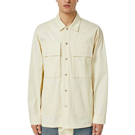 【楽天市場】 Diesel ディーゼル メンズ レディース 男女兼用 オーガニックコットン 長袖オーバーシャツ【s Derr】【サイズxs～xxl】【1サイズ程大きめのサイズ感】【アイボリー