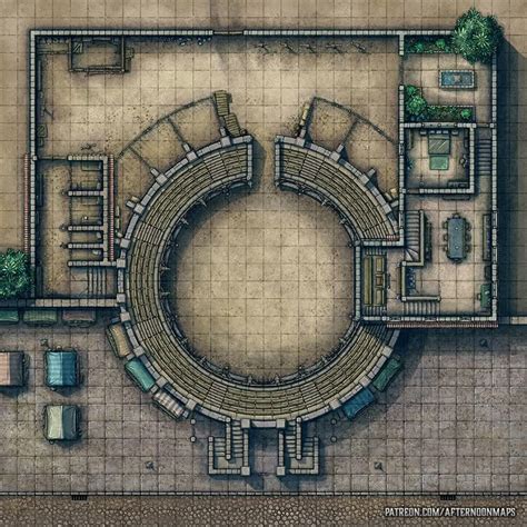 Fighting Pit Battle Map Launch Afternoon Maps On Patreon Fantasy