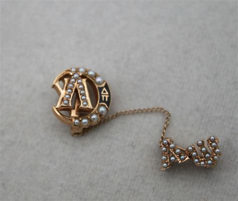 Vintage Lambda Chi Alpha Delta Pi Psi 14k Gold Fraternity Pin Badge