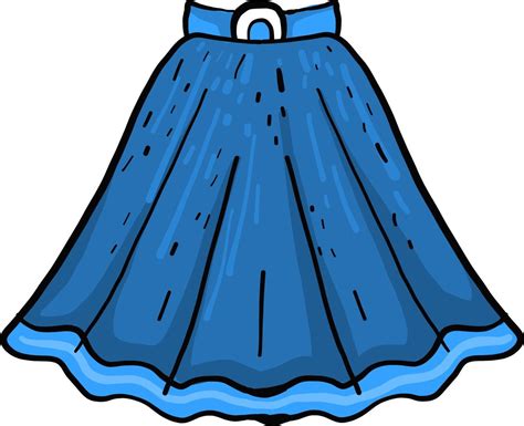 Blue Skirt Illustration Vector On White Background 13510154 Vector Art At Vecteezy