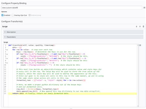 Color Rows And Cells Of A Perspective Table Ignition Inductive Automation Forum