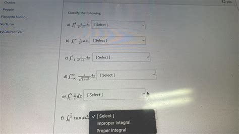 Solved Grades Pts People Classify The Following Panopto Chegg
