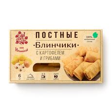 Блинчики постные «От Ильиной» с картофелем и грибами замороженные, 360 ...