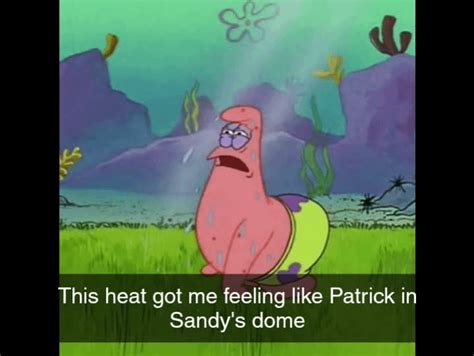 This Heat Got Me Feeling Like Patrick In Sandys Dome R Spongebobmemes