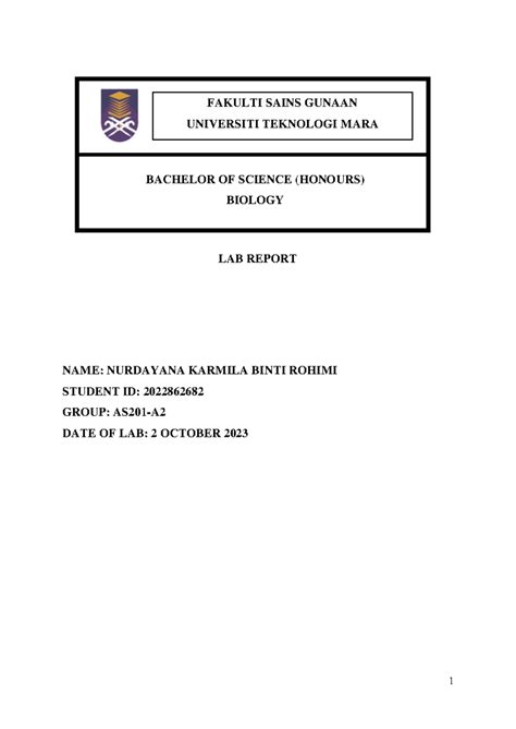 Bio511 Lab Report Human Karyotyping Lab Report Name Nurdayana