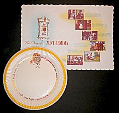 Aunt Jemima Paper Plate Place Mat