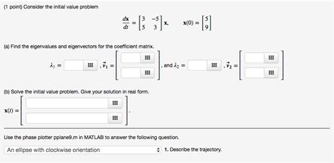 solved 1 point consider the initial value problem x 0