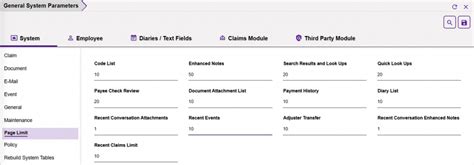 General System Parameter Setup