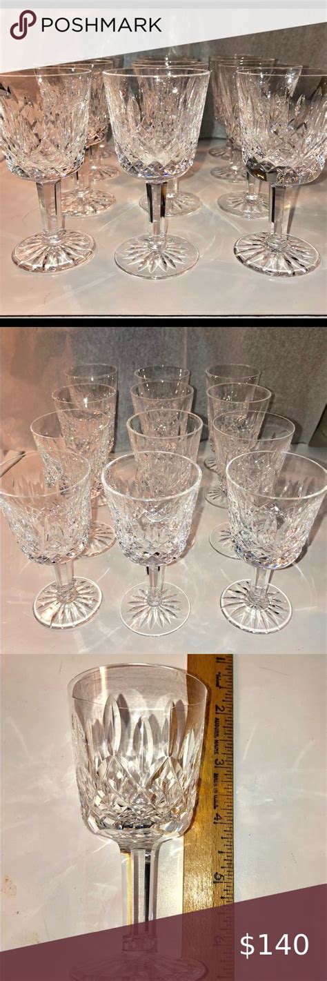 8 Waterford Crystal Claret Wine Glasses Waterford Crystal Waterford