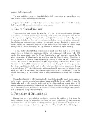 Design Of Three Phase 11000 433 V And 100 KVA Transformer PDF