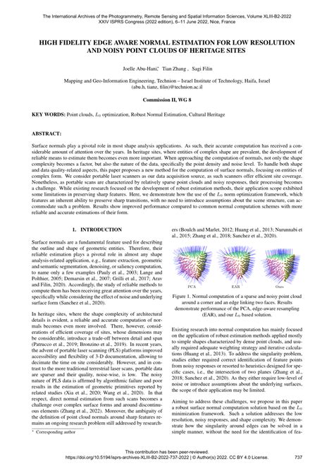Pdf High Fidelity Edge Aware Normal Estimation For Low Resolution And Noisy Point Clouds Of