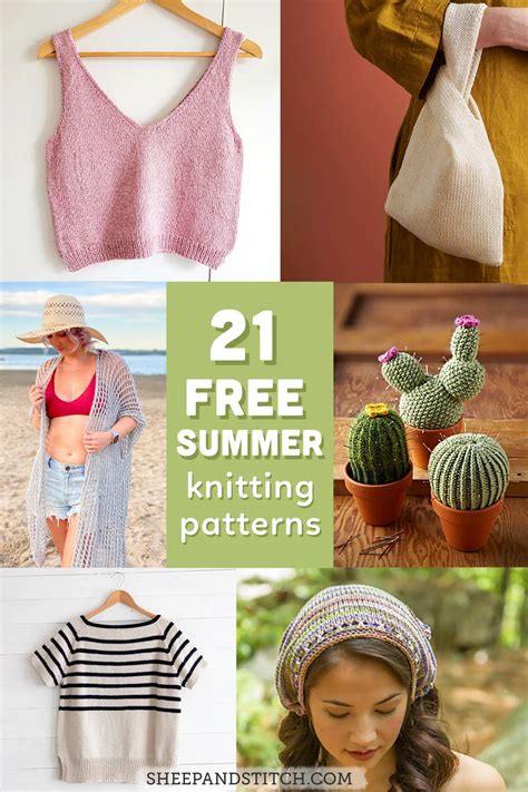 21 Free Summer Knitting Patterns Youll Actually Want To Knit Sheep