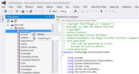 Sample Plugin Using Developer Toolkit Arun Pottis Ms Crm Blog